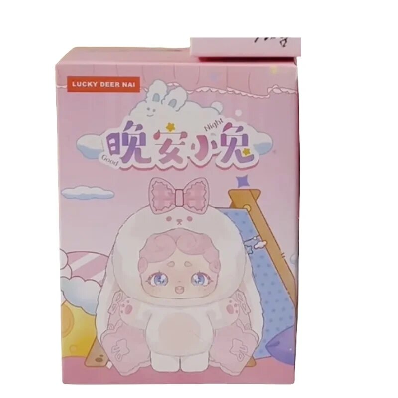 Виниловая кукла Lucky Deer Nai Goodnight Bunny Series Розовый, v1-1pcs