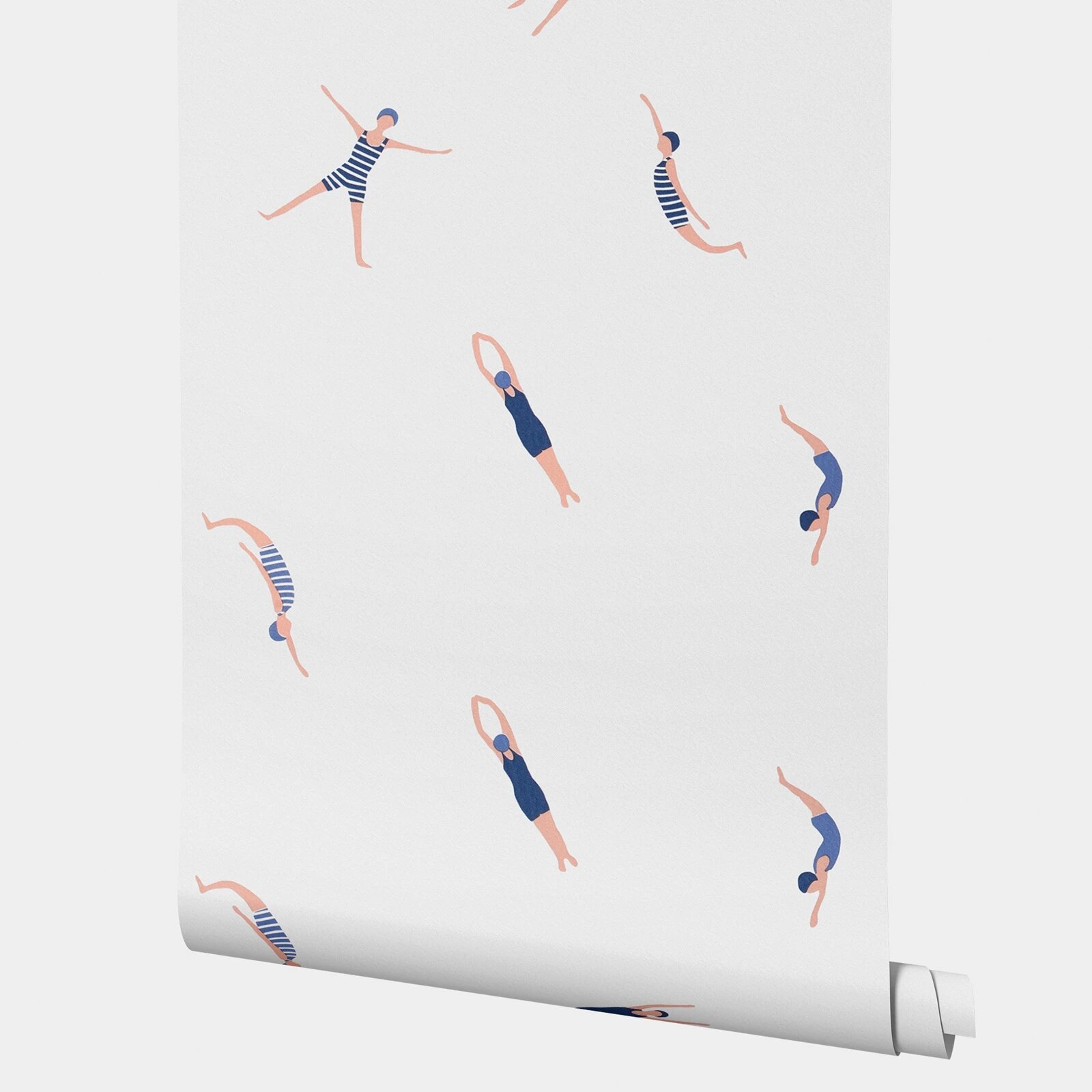 Бумажные обои Pixel&Wall "Забавный мотив плавания", Tradional Non-Woven, 50cmx300cm