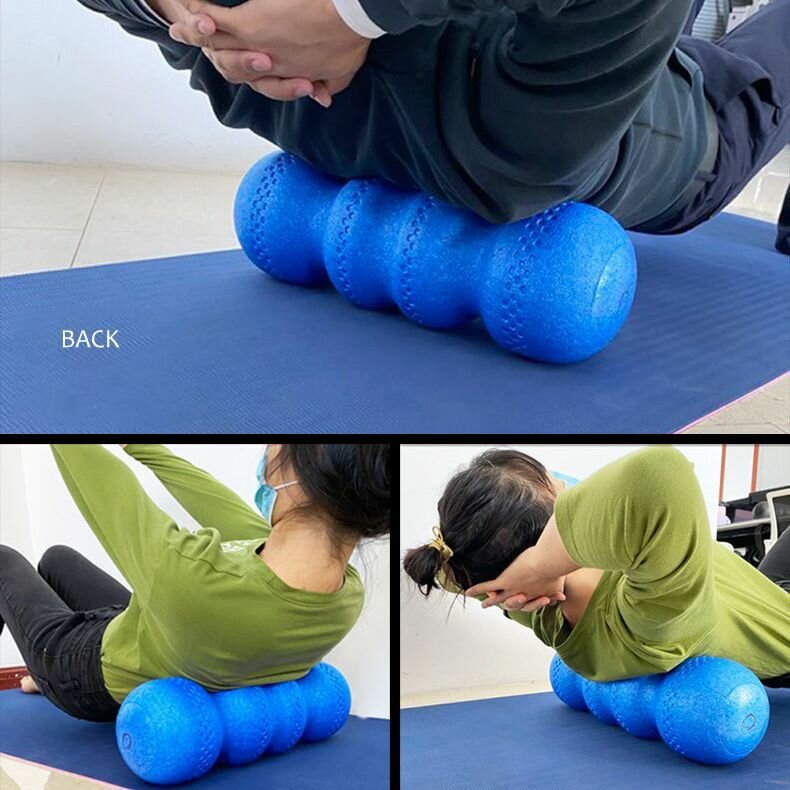 Массажный ролик МФР. Валик для пилатеса и йоги, массажер спортивный для спины