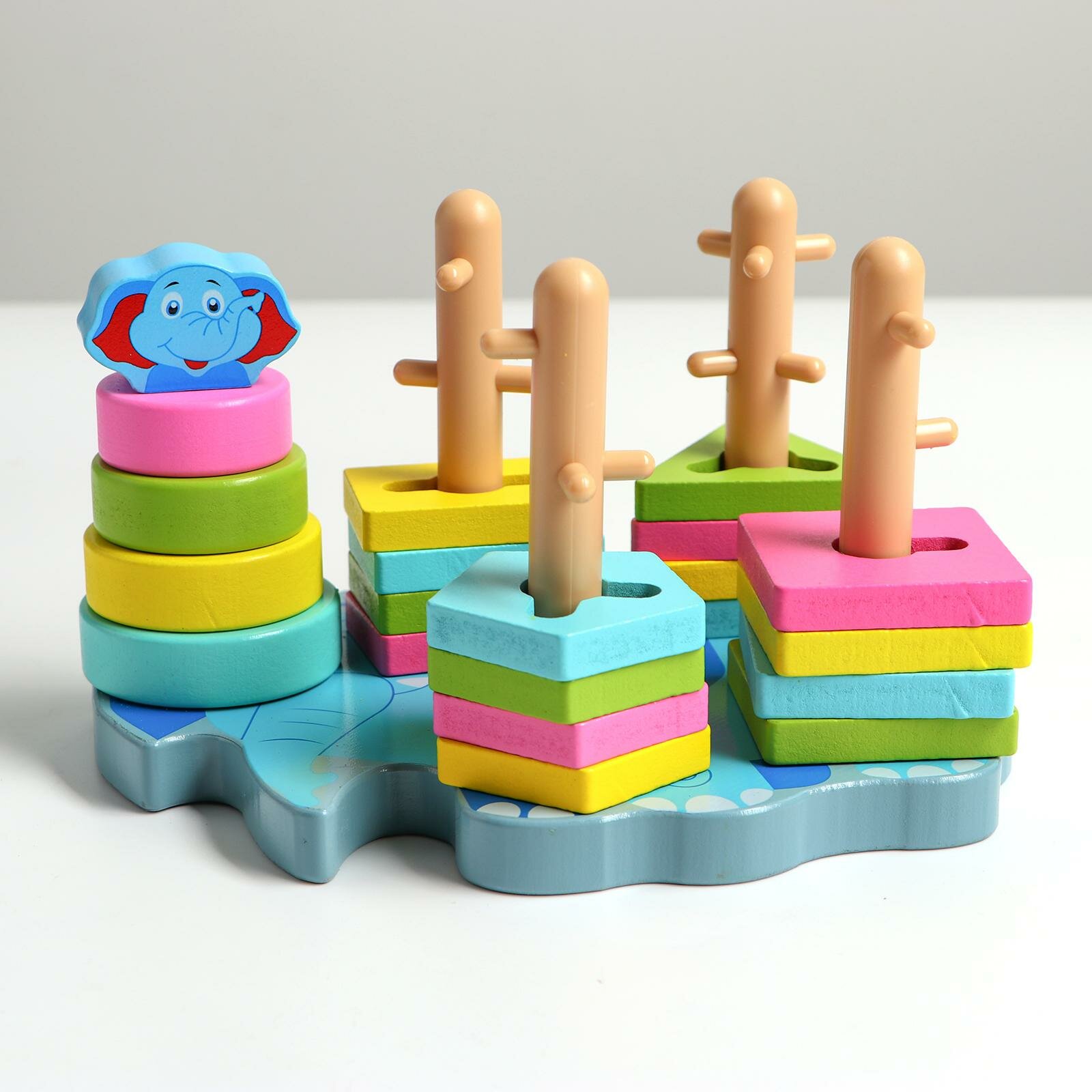 Игрушка Sima-Land пирамидка Слоник