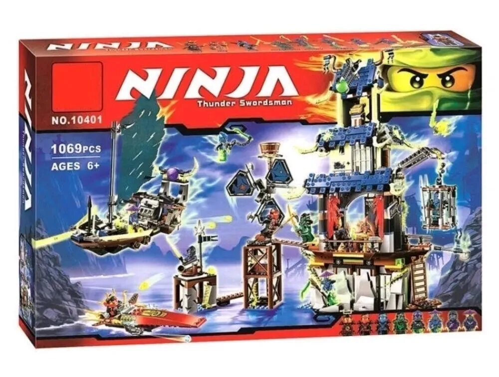 Конструктор пластиковый Ninja Thunder Swordsman 1069pcs, пластик, для мальчиков