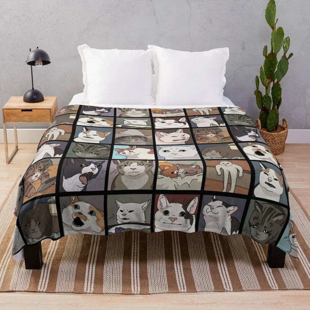 Фланелевое одеяло Meme Cats 2.0, 200x150cm(80x60in)