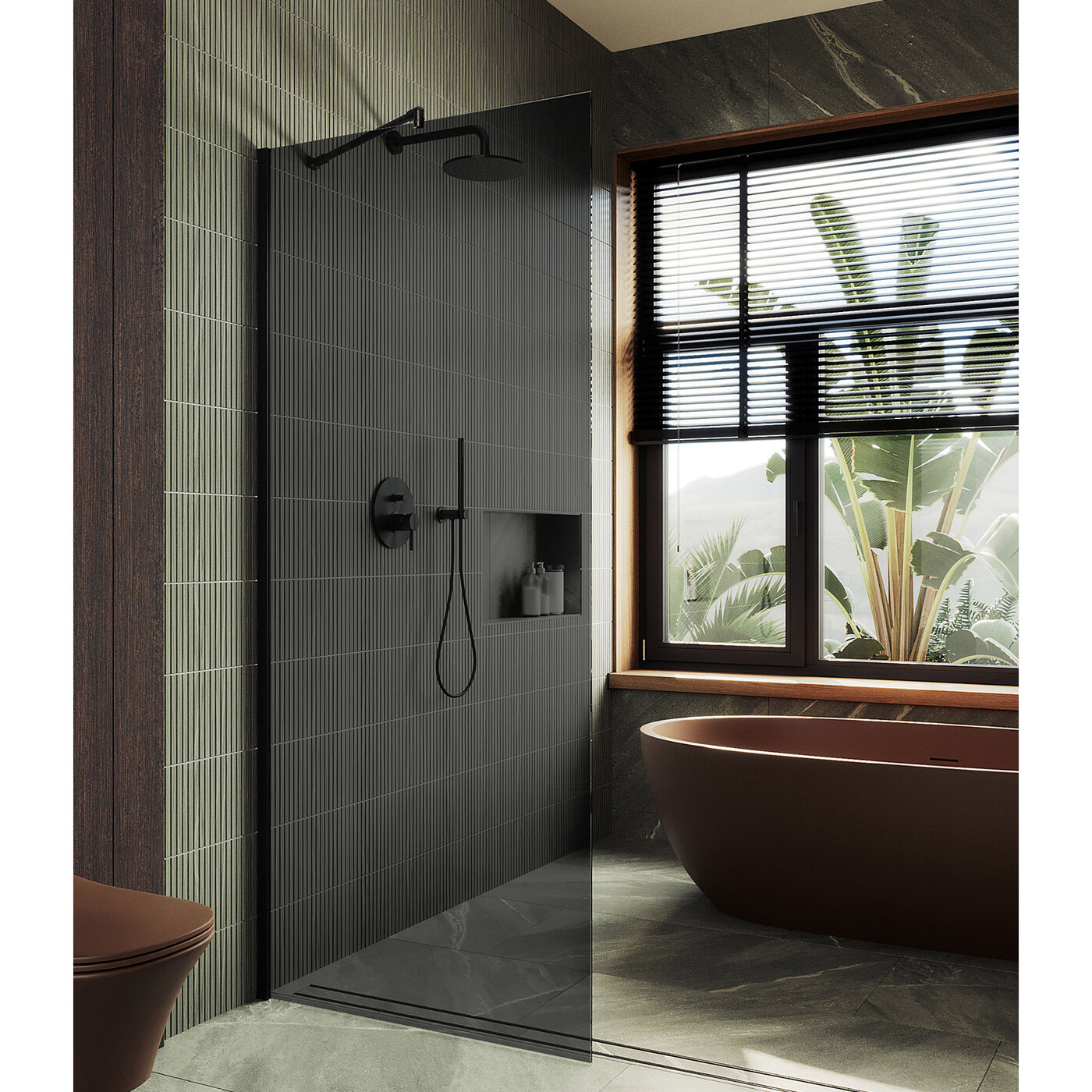 Душевая перегородка MaybahGlass 195х99 MGD-1355-6ш