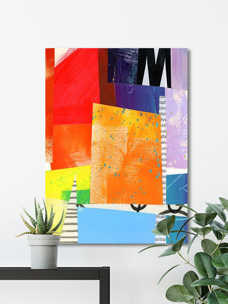 Картина интерьерная абстракция / Лофт, в стиле кубизм, 60х80 см.