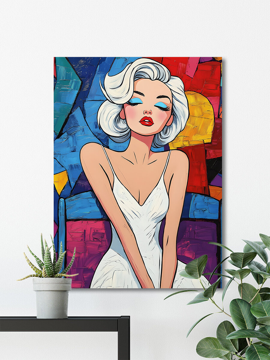 Картина дизайнерская / вертикальная - Мэрилин Монро, картина 30х40 см.