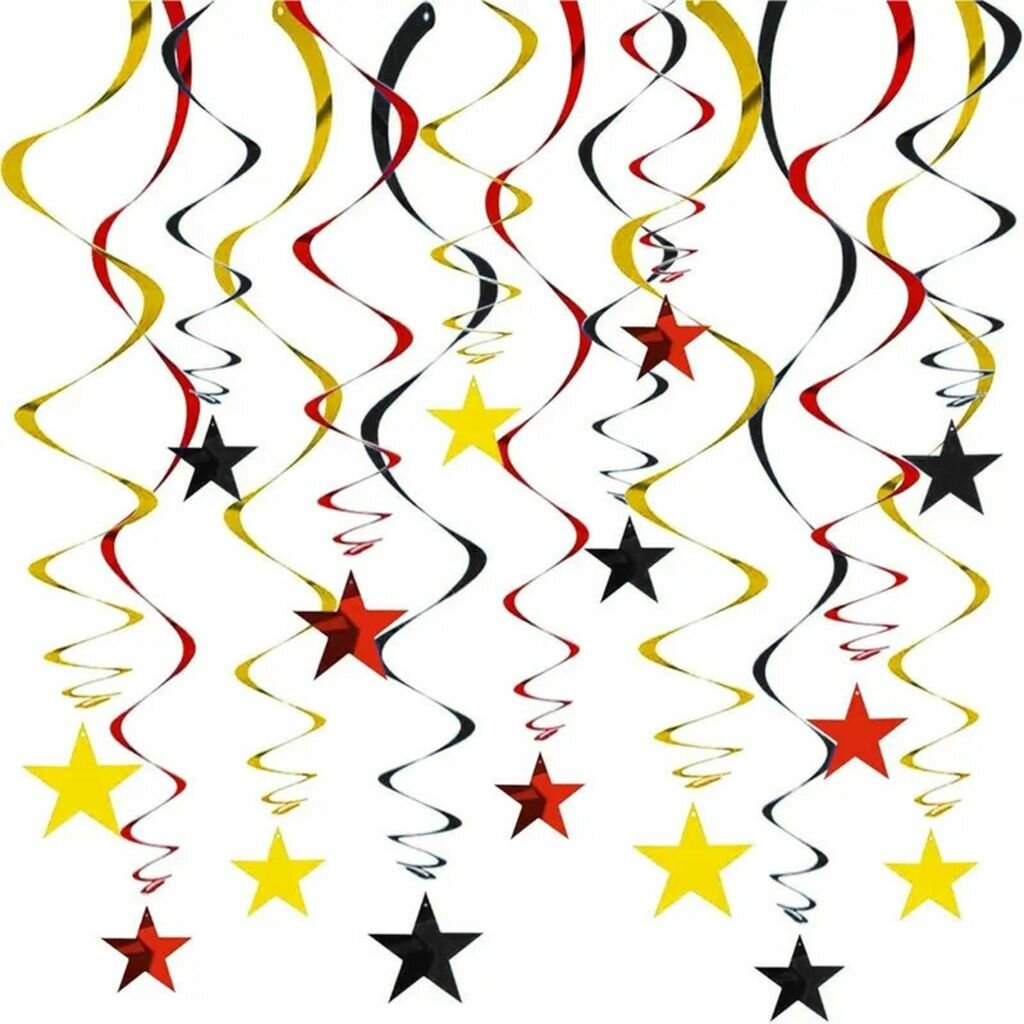 Набор из 30 звездных спиралей для декора