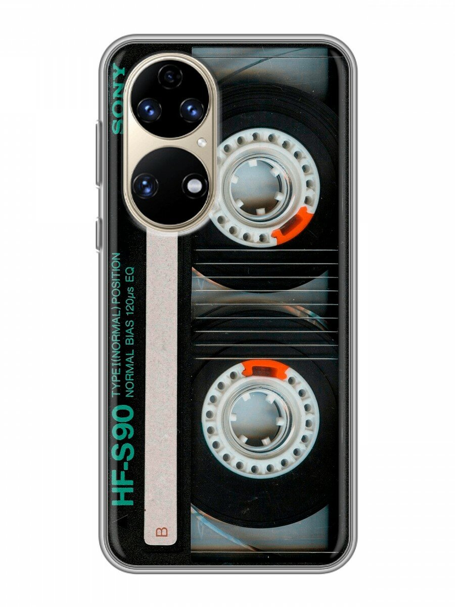 Чехол для Huawei P50 Pro с принтом Кассета ретро (Хуавей Р50 Про)