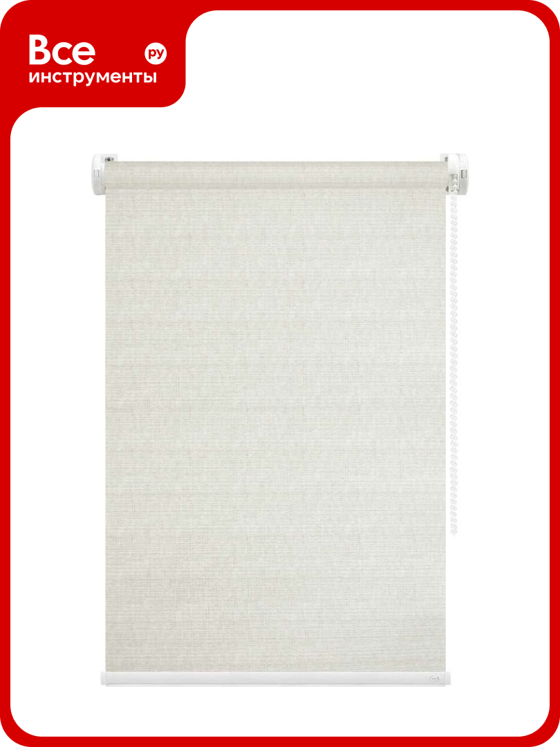 Рулонная штора FixLine AMIGO TWIST Black-Out 75x180 магнолия 20341, стальной, белый, 75×180, 180 см