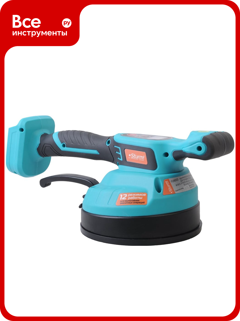 Аккумуляторная виброприсоска для укладки плитки Sturm 1BatterySystem TV18120