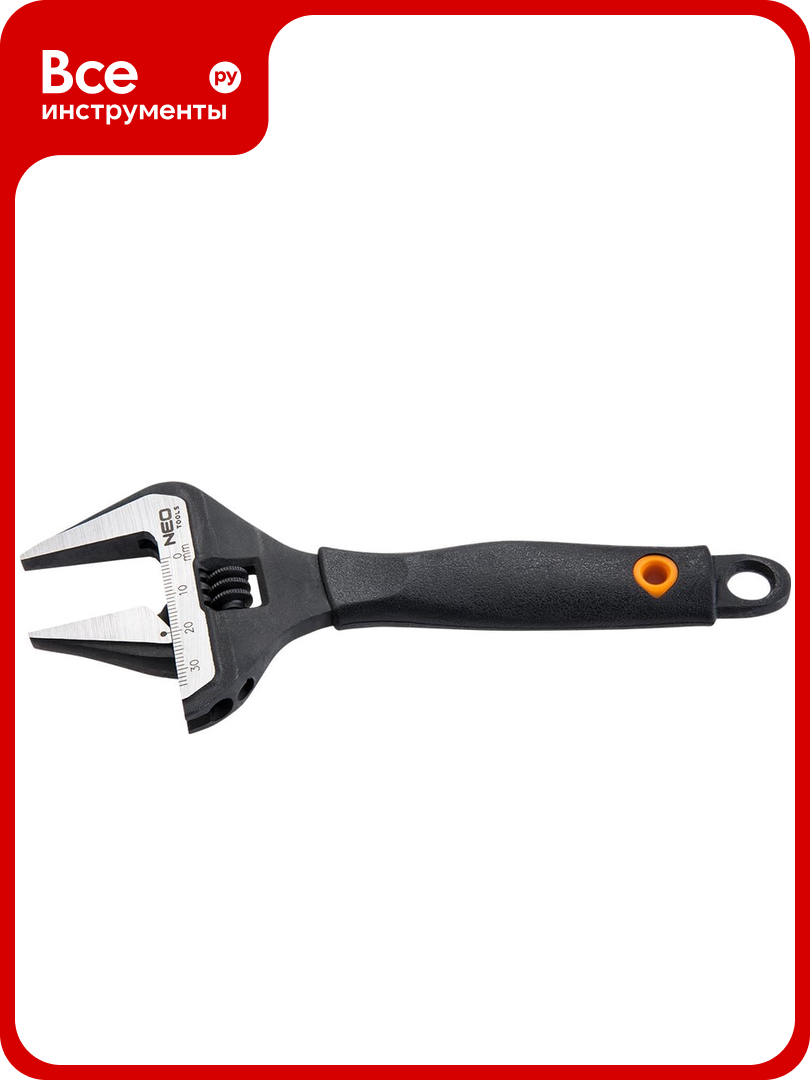 Разводной ключ NEO Tools 150 мм 0-34 мм кованый 03-015, для труднодоступных мест