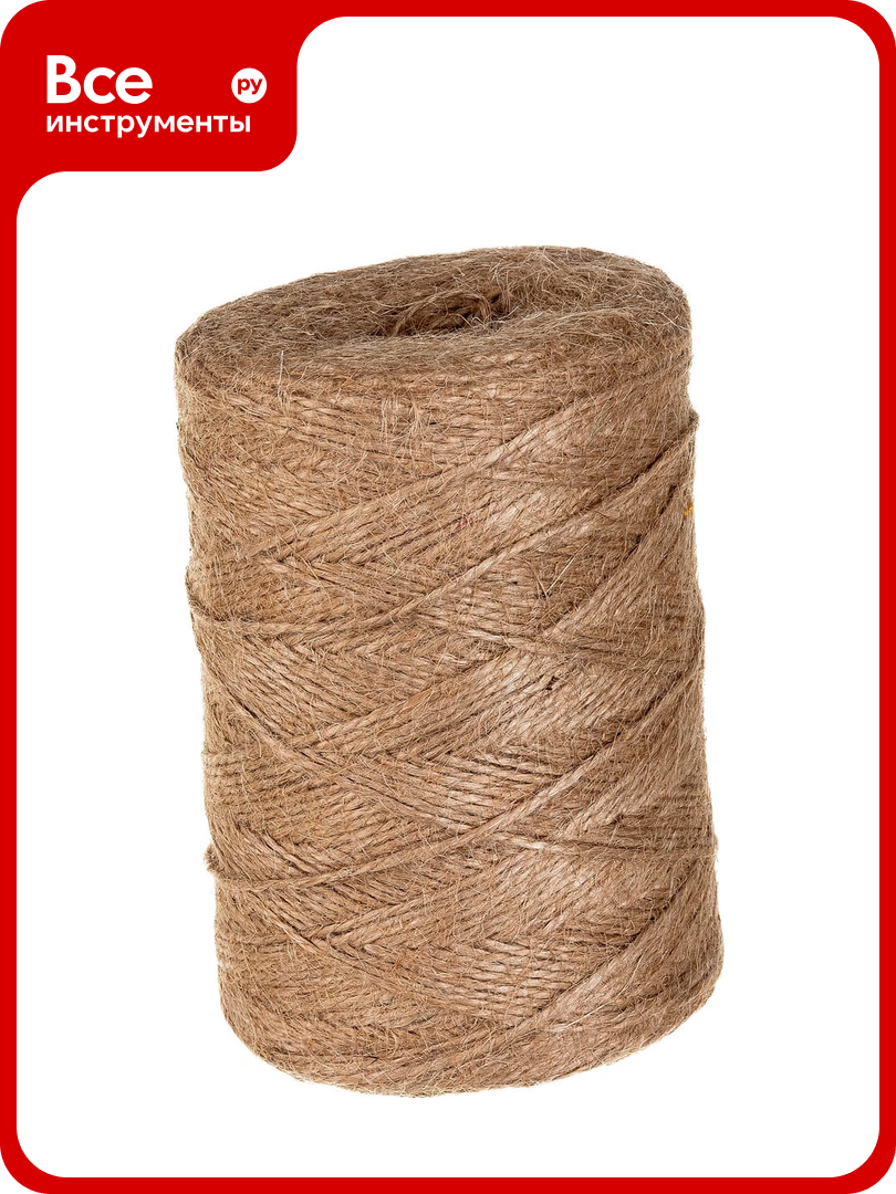 Джутовый шпагат ЩИТ ШД 1,2 ктекс П 2 пол. 2-ниточный в боб. по 0,5 кг в термопленке ШД ШД 1,2 ктекс П 2 пол. 2-н в б.