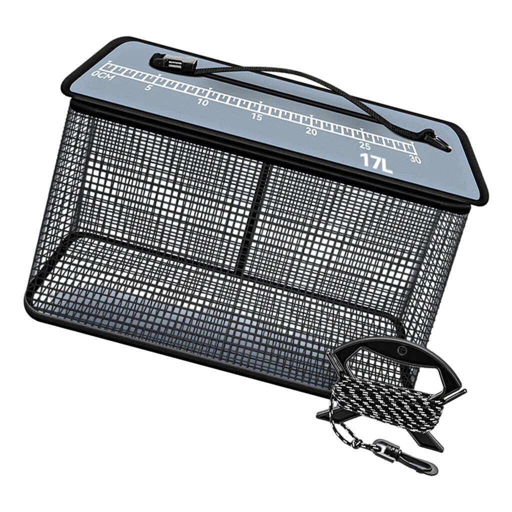 Плавающая рыболовная корзина, складная быстросохнущая клетка для хранения рыбы, портативная сетка, простая в использовании