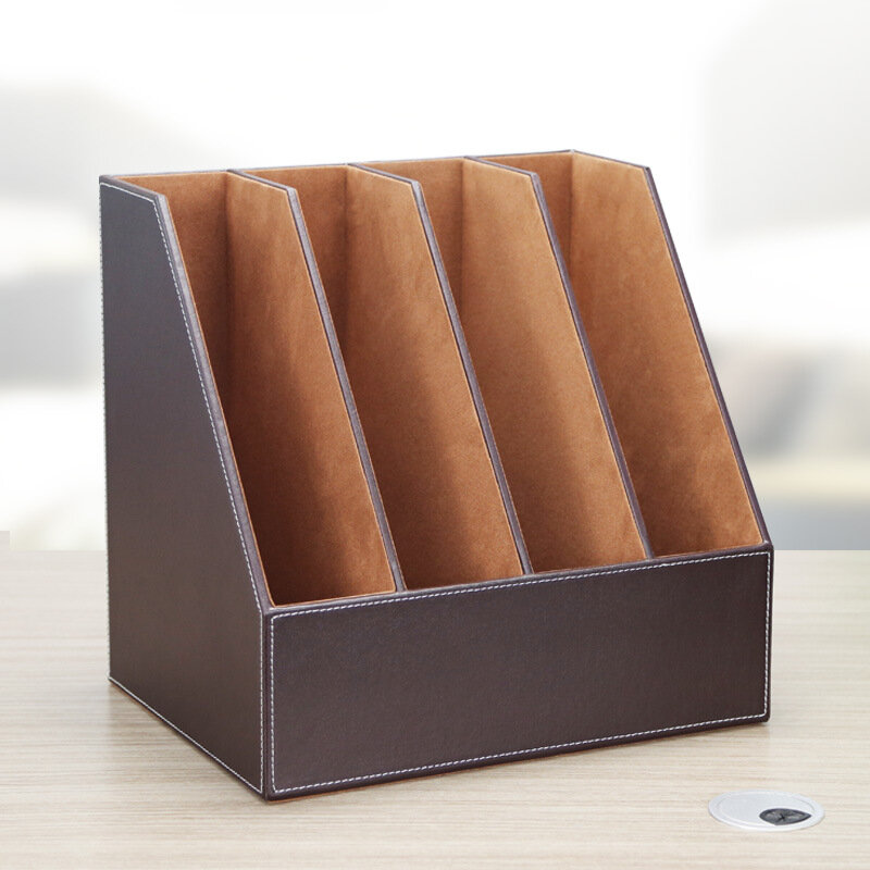 Настольная рамка Peteboro, для хранения файлов, натуральная кожа, 360x270x340 мм, черная