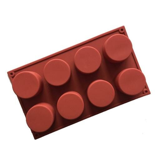 8 маленьких цилиндрических силиконовых шоколадных мусс формы десертные восковые краски домашние мыльные формы декоративные инструменты ручной работы