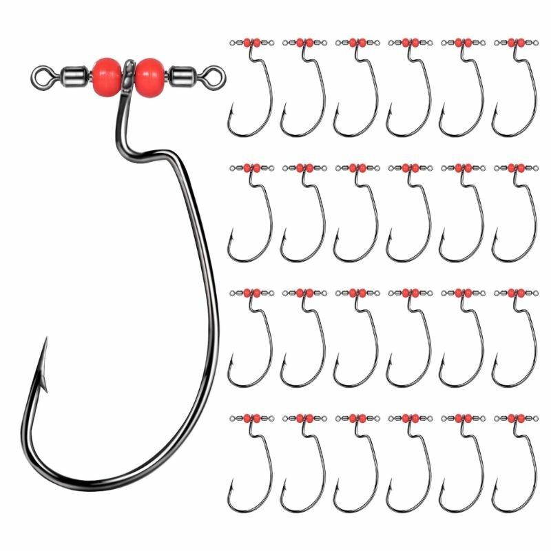 25шт крючки для дроп-шота с вертлюгами, N5
