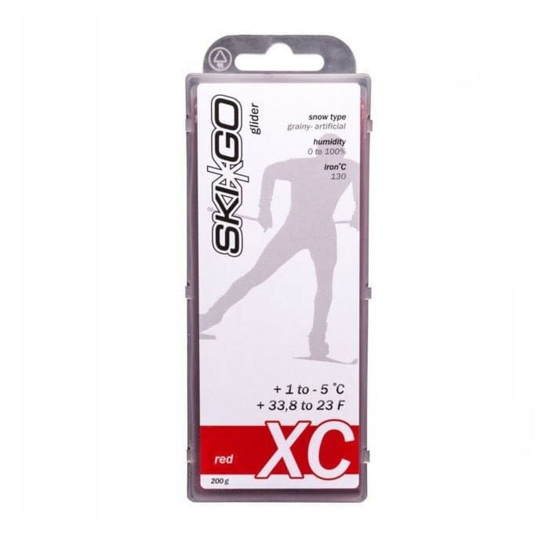 Парафин, красный Ski-Go Rеd XC, рабочая температура от -5° до +1°С, 200 г