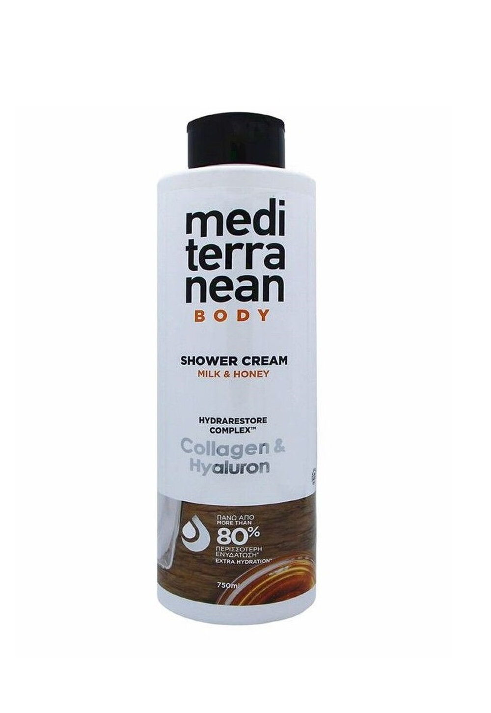 Медитирэниан Крем для душа Молоко и мёд с коллагеном 750 мл Mediterranean Shower Cream -