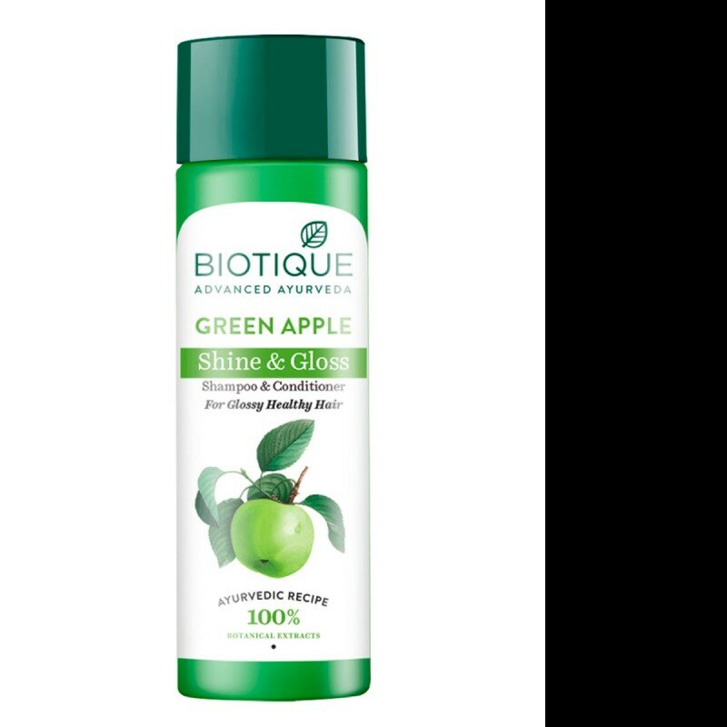 Шампунь-кондиционер Зелёное яблоко блеск и здоровье волос, Биотик (Green Apple Shampoo & Conditioner, Biotique), 190 мл