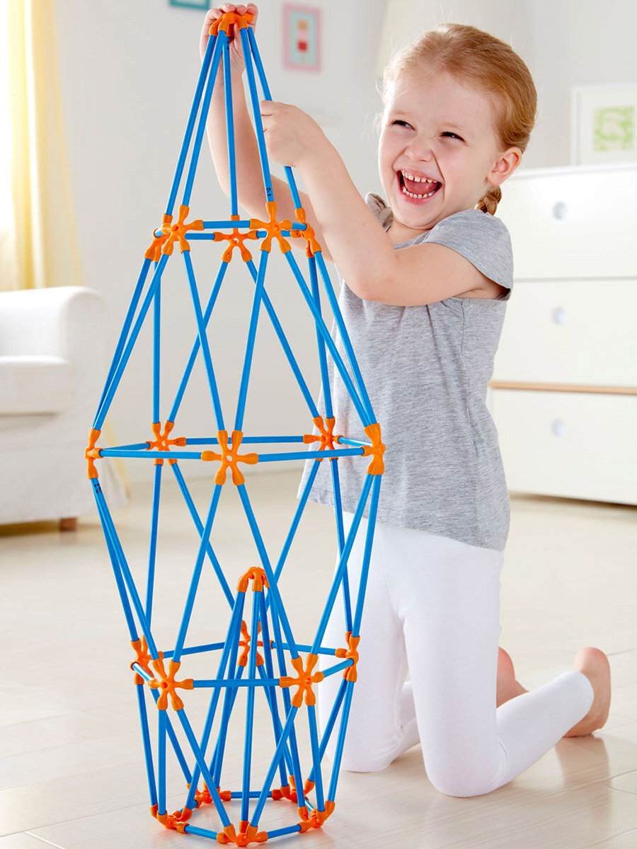 Деревянный конструктор для детей из палочек Hape "Башня" E5566_HP