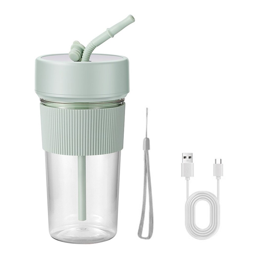 Портативная соковыжималка Мини-бытовая соковыжималка для фруктов USB-соковыжималка-Зеленый