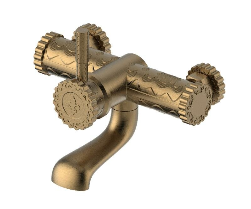 Смеситель для ванны Bronze de Luxe 10125 настенный WINDSOR, бронза, современный стиль