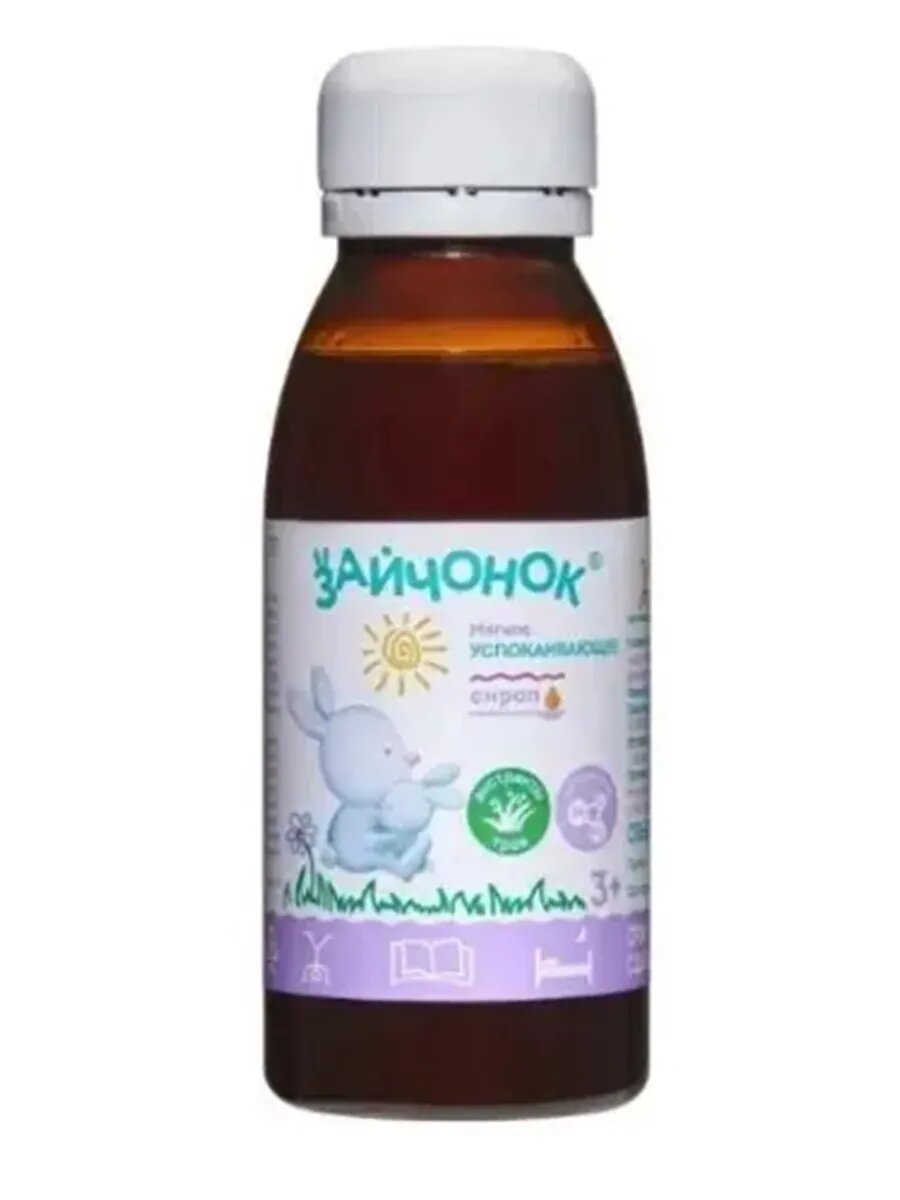 Сироп "Зайчонок", успокаивающий, для детей с 3 лет, в сиропе, 100мл