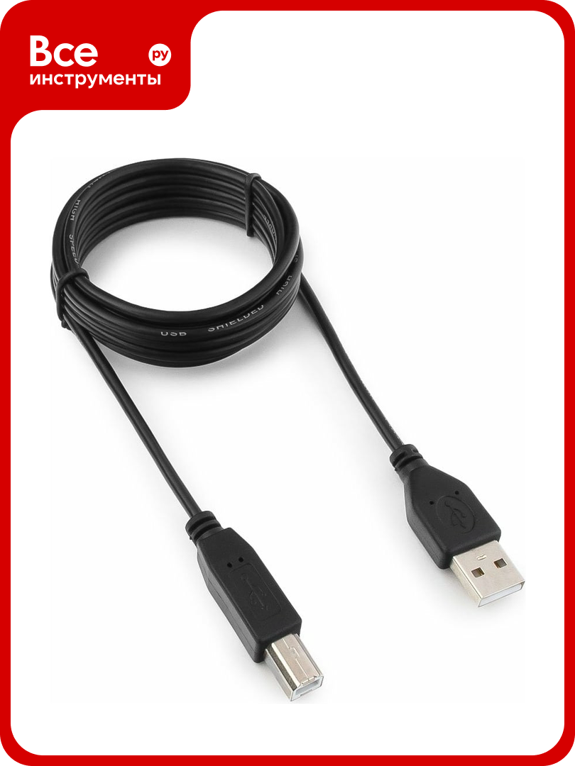Кабель Гарнизон USB 2.0 A(M)/B(M) 1.8м, пакет GCC-USB2-AMBM-1.8M