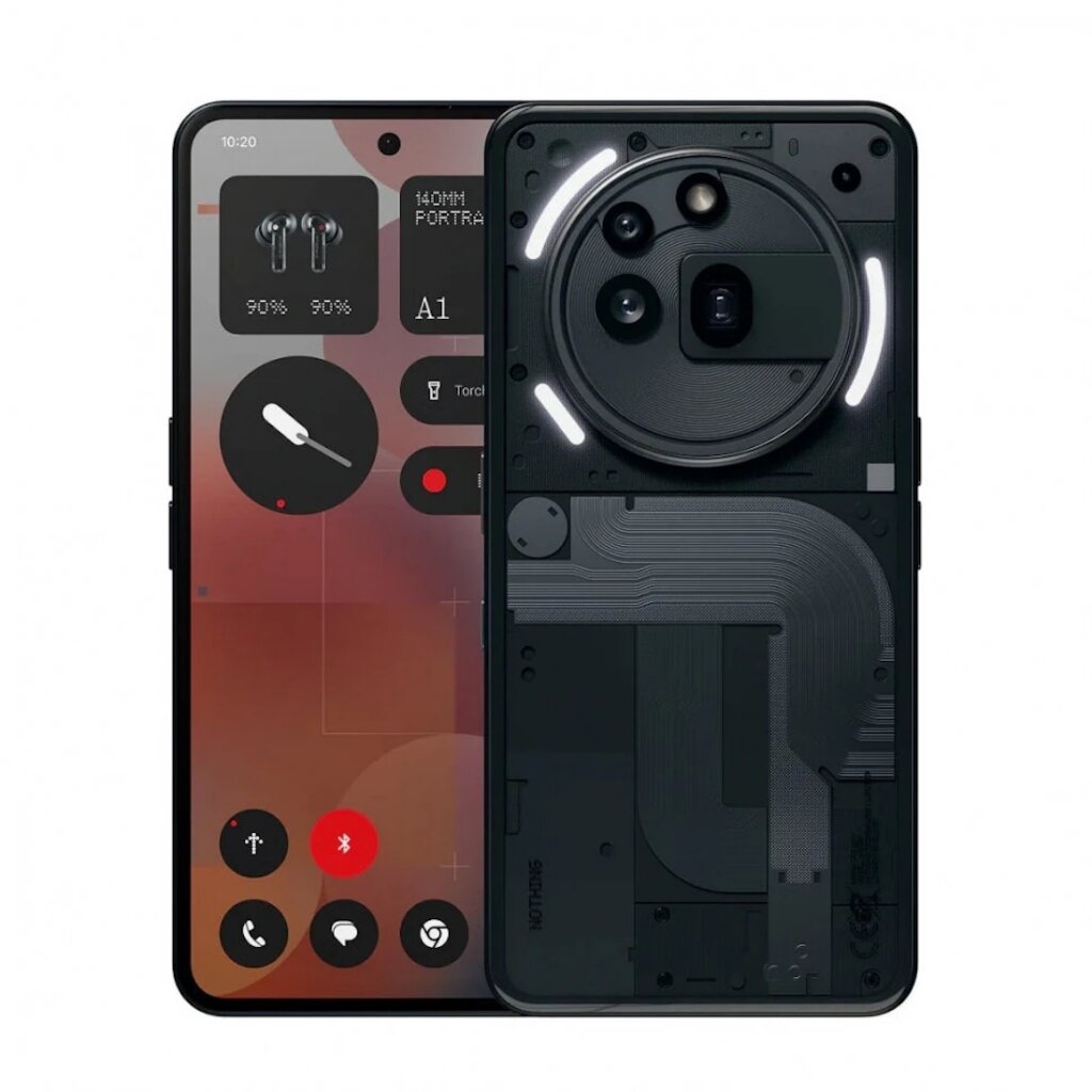 Смартфон Nothing Phone 3A Pro, 12/256Gb, AMOLED, Black (Черный)