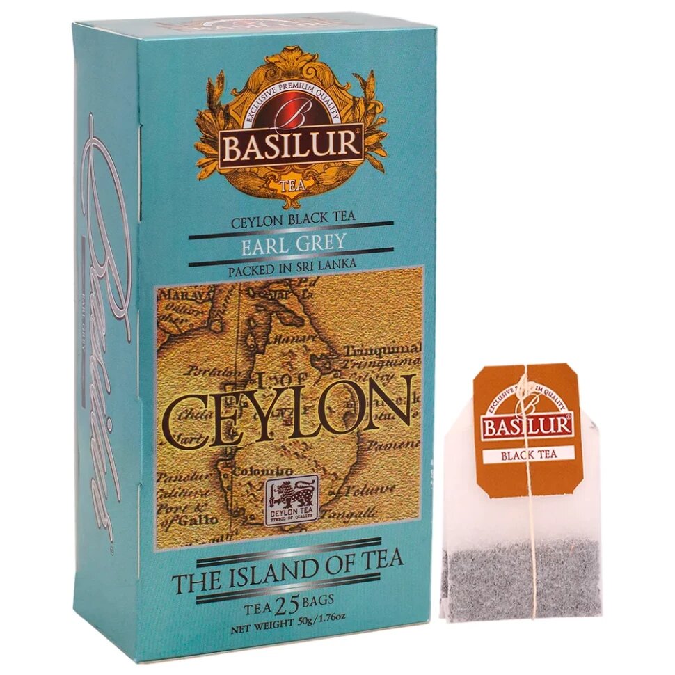 Чай черный Базилур Эрл Грэй 25 пакетов