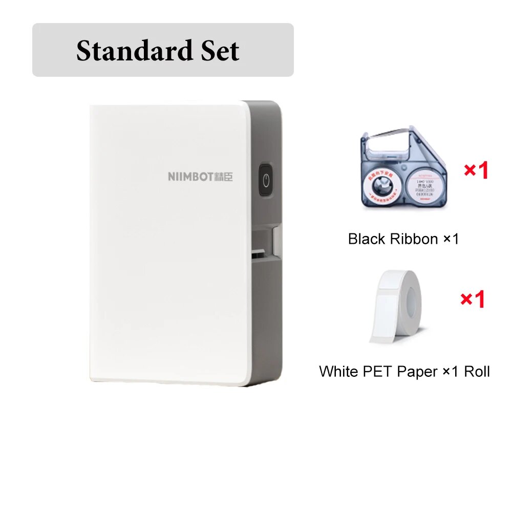 Niimbot N1/B18 термотрансферный принтер для этикеток, устройство для изготовления этикеток с черной лентой, бумажная наклейка для домашнего офиса, ювелирных изделий, сада, N1 Printer