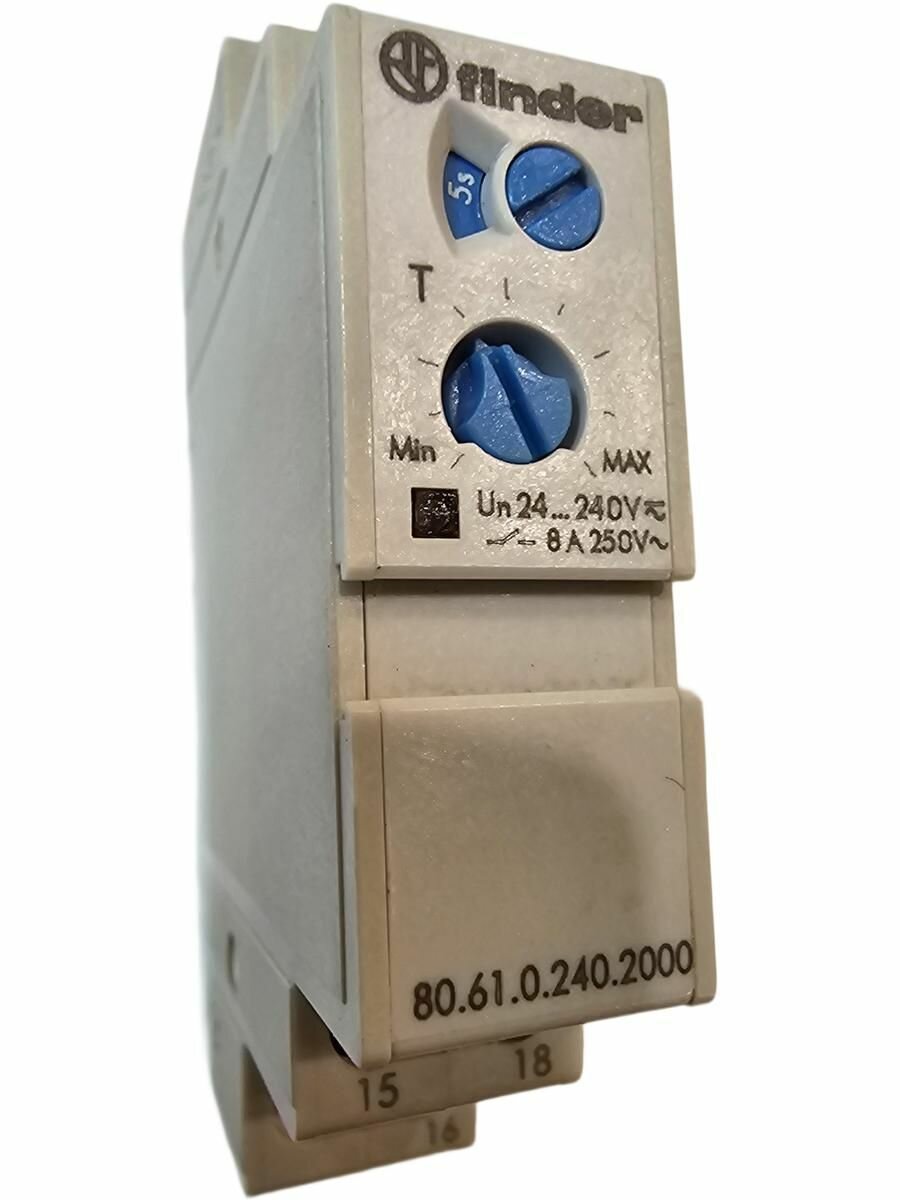 80.61.0.240.2000 806102402000 Модульное реле времени - задержка отключения по питанию (BI)- 1 перекидной контакт 8А (/ 24-240В AC/DC)