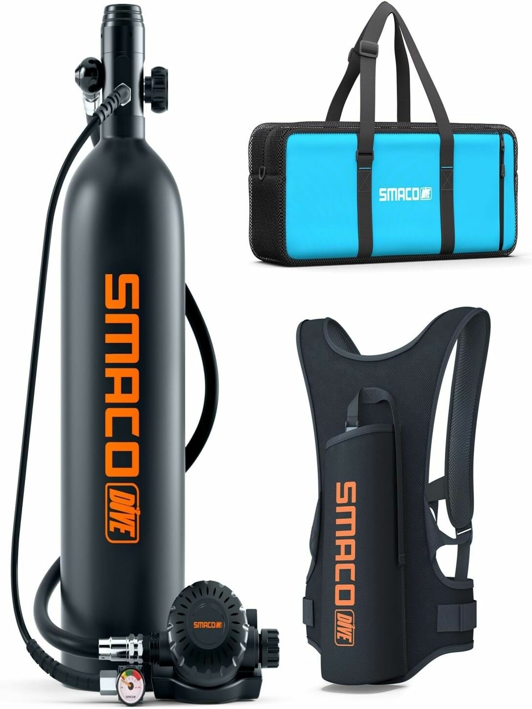 Респиратор для подводного плавания SMACODIVE outdoor, 2-литровый аварийно-спасательный респиратор для подводного плавания