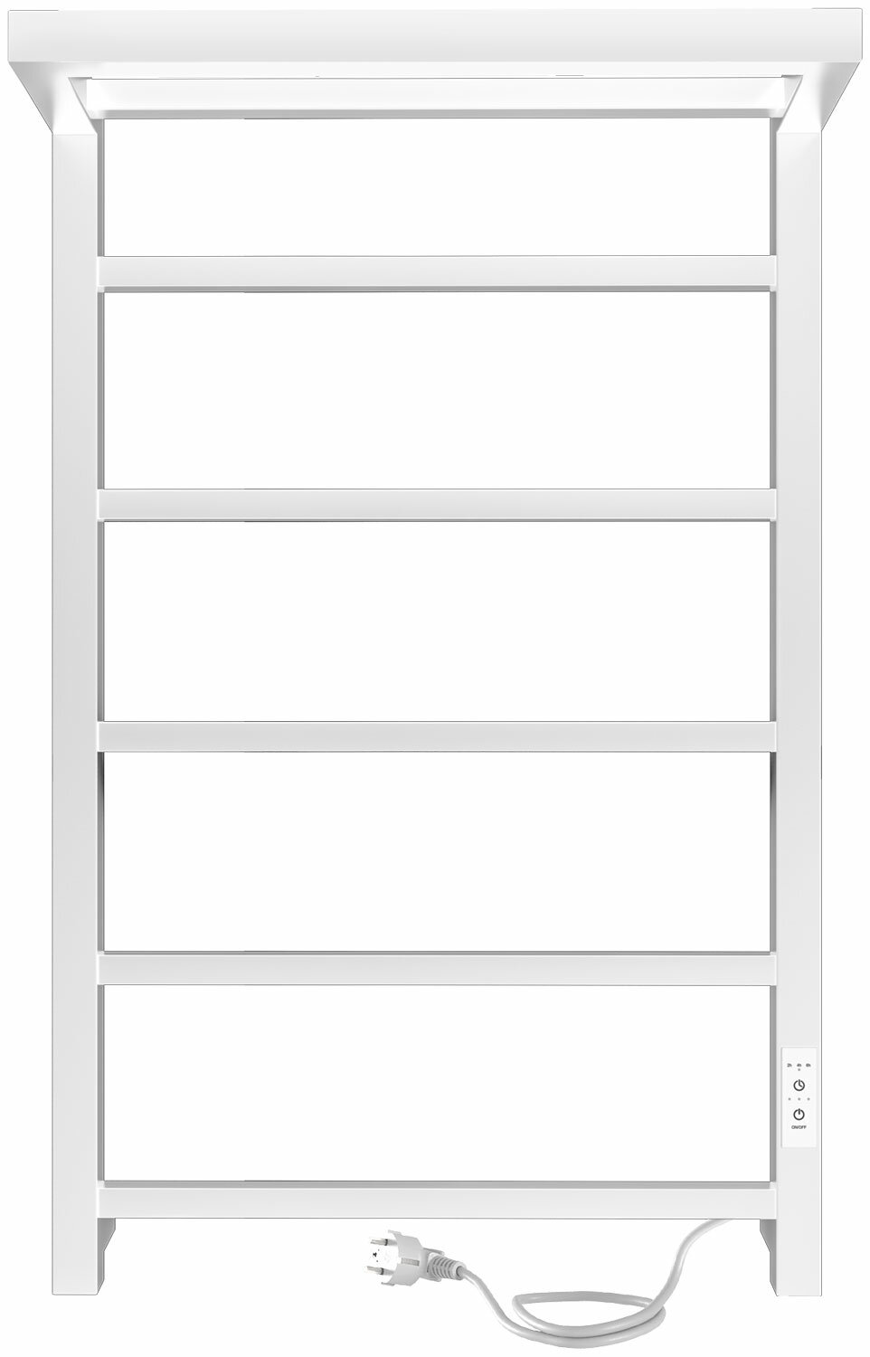 Электрический полотенцесушитель Indigo Forma, с полкой, белый матовый (LEF80-50WMRt)