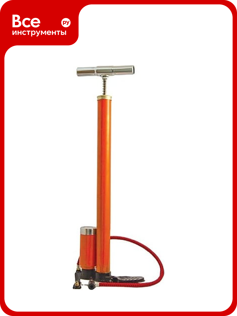 Ручной насос автостоп ORANGE с ресивером и манометром AC-9001, с отображением значений