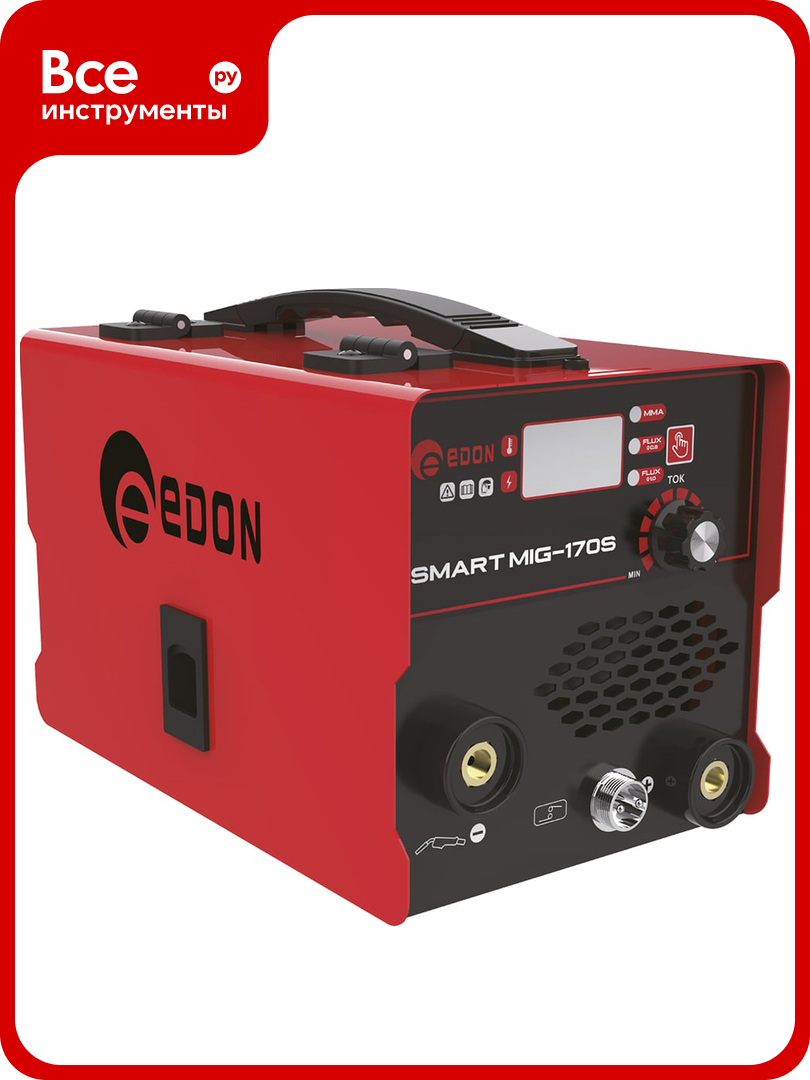 Сварочный аппарат EDON Smart MIG-170S 25899, 4,0 мм, из низкоуглеродистых