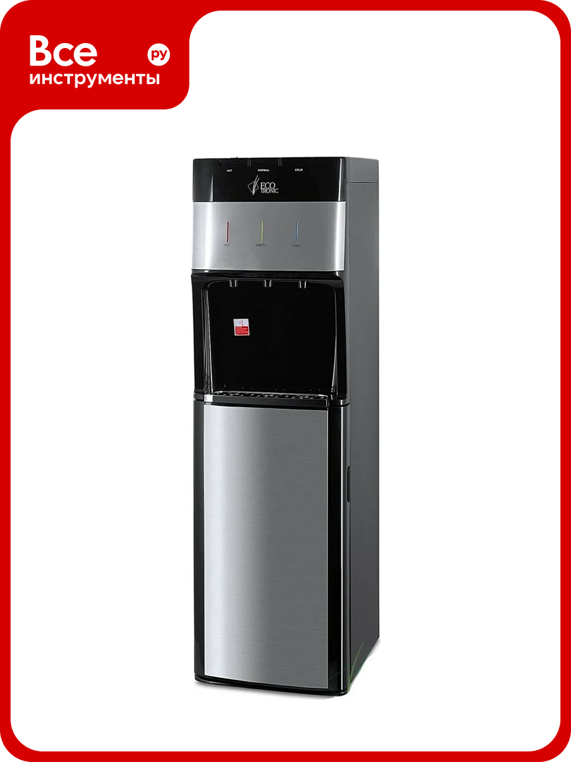 Кулер для воды ECOTRONIC M30-LXE black-silver+SS 12357 ETK12357/, Корпус черного цвета с серебристой вставкой