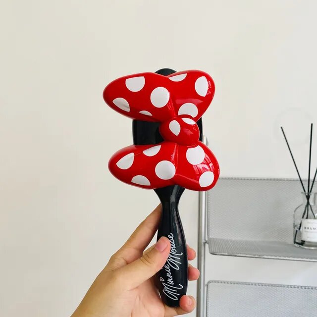 Фигурка Диснея в виде Микки Мауса, игрушка-расческа с воздушными шариками, кавайный Микки Маус, Минни-Бант, массажные щётки для ухода за волосами, заколки для волос