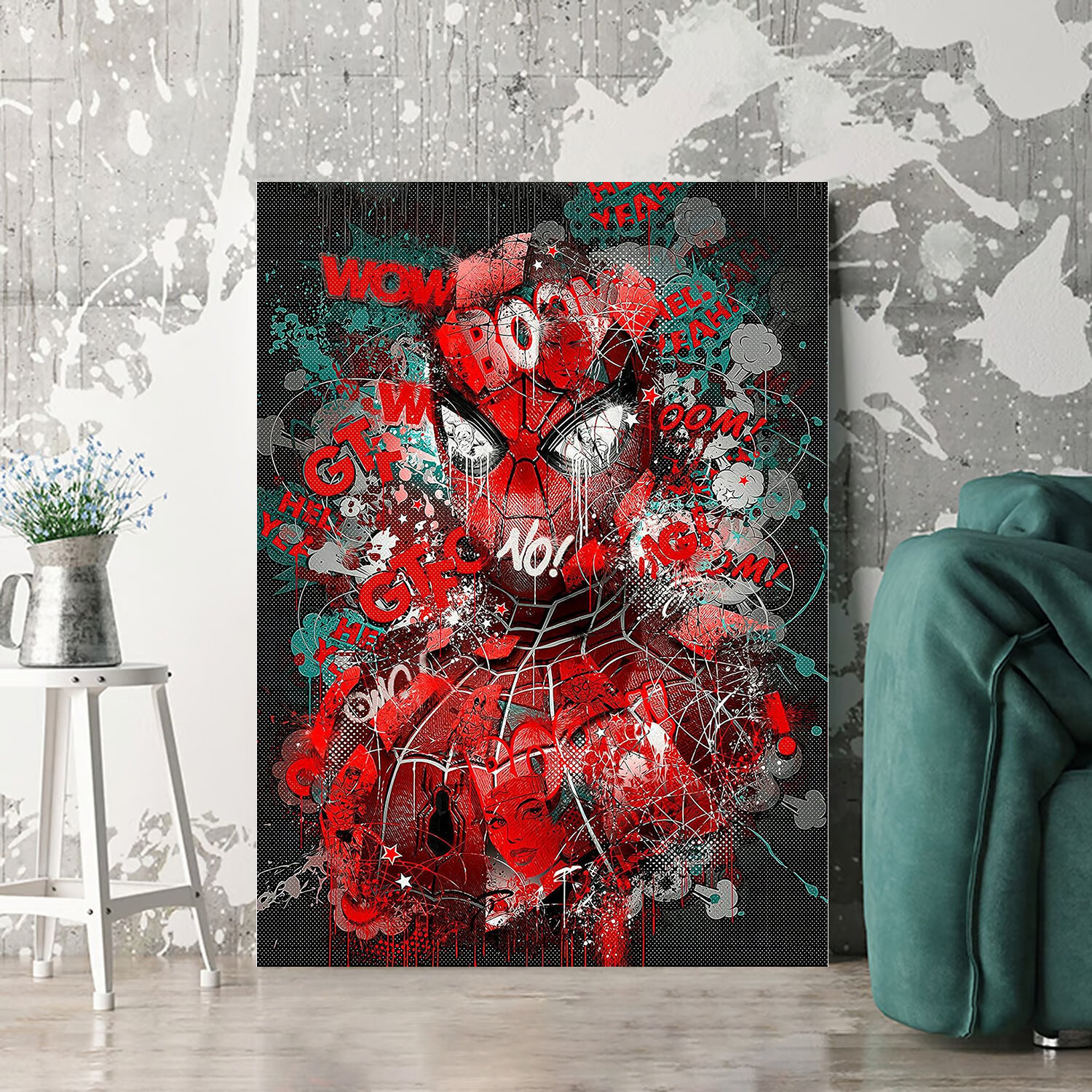 Картина на холсте - "Граффити, поп арт, Бэнкси", 40х60 см.