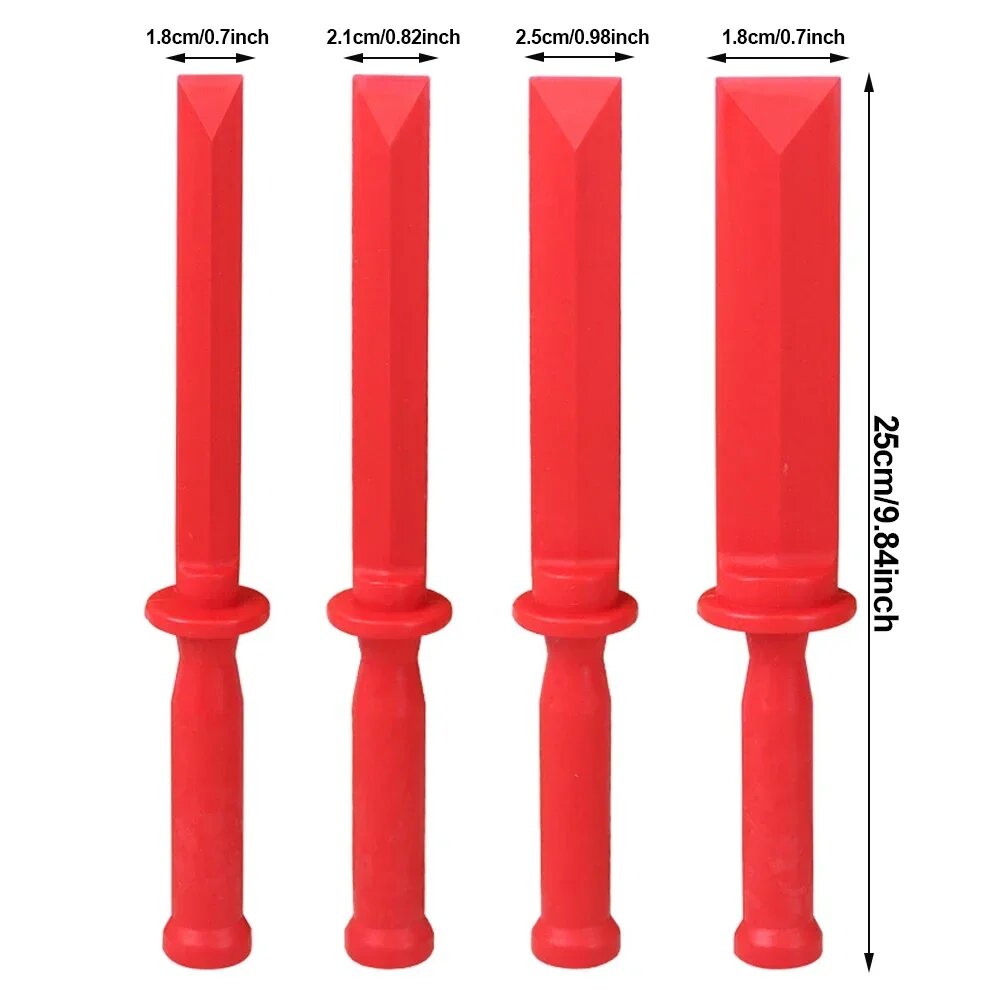 4 шт, многофункциональный автомобильный балансир колес, клейкая палочка на ленте, скребок для удаления шин, красный универсальный гаражный инструмент, автомобиль, 4PCS