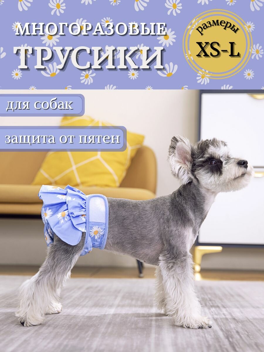 Трусы для собаки многоразовые во время течки, размер XS
