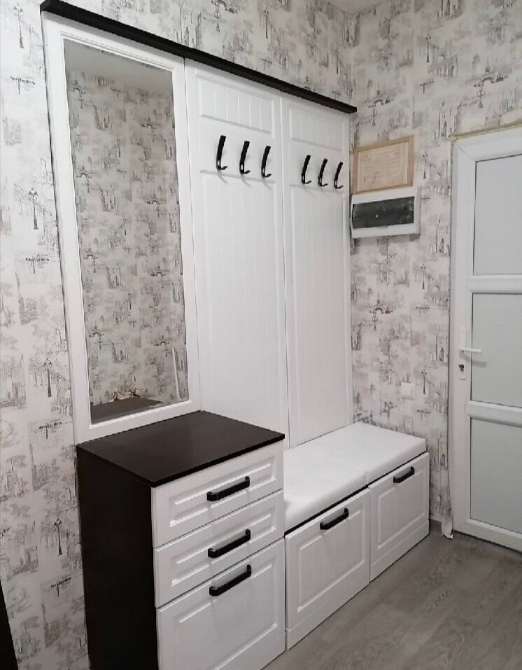 Прихожая Венеция 1 МДФ. Размер 1.62 метра. Венге/Белое дерево