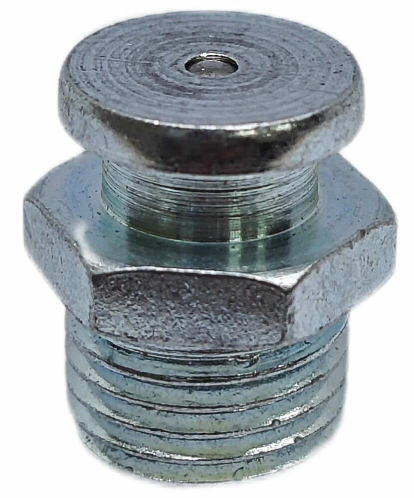 Тип М4 плоская Ø 10 мм. M10x1 упаковка 10 шт. Пресс-масленка (тавотница) оцинк. сталь, DIN 3404 MasloSmenka 010403-10