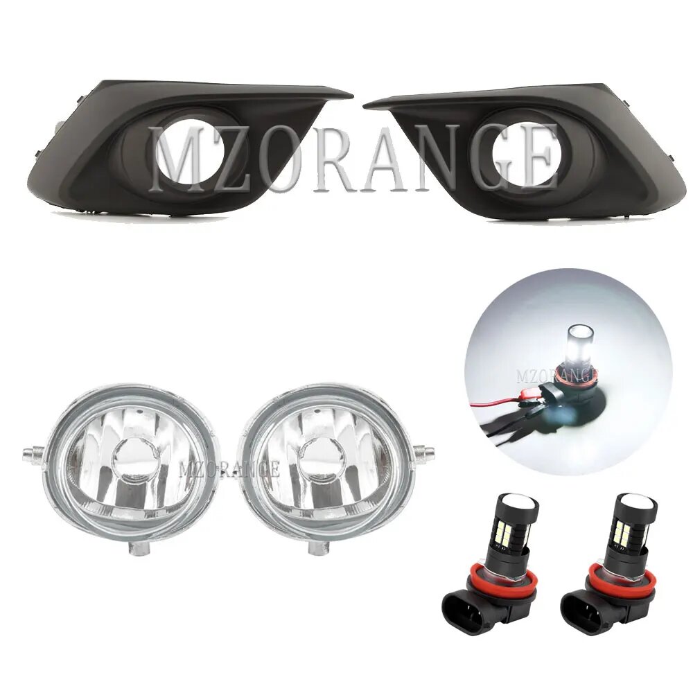 Светодиодные противотуманные фары для Mazda 3 Axela 2014 2015 2016, крышка противотуманной фары, рамка, аксессуары для фар дальнего света BKD1-50-C21, детали LED fog and covers, L and R