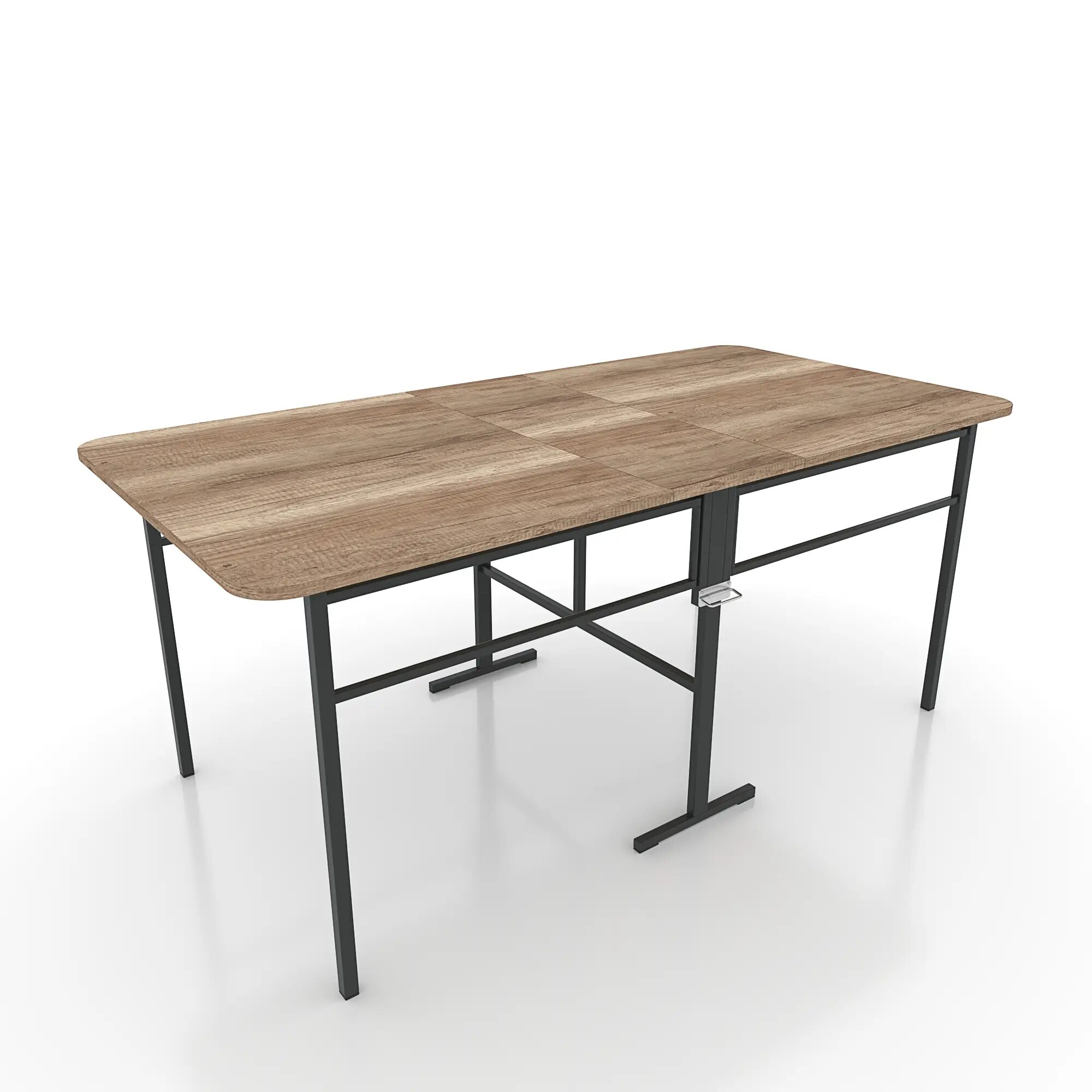 Стол книжка трансформер от производителя "Лайт Standart" - 1770х900х750 цвет столешницы Дуб Каньон подстолье Темное