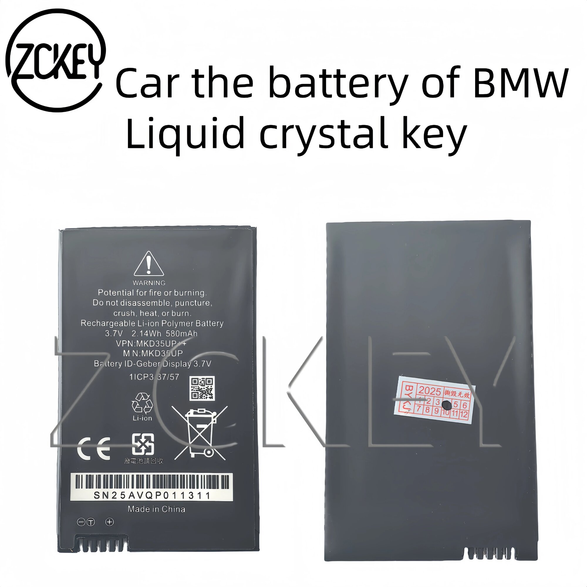 ZCKEY аккумулятор для ключа BMW G30 G12 G11 G32 G31 G02 G05 G07
