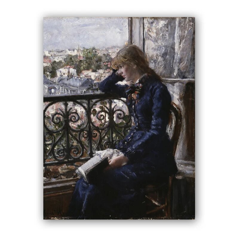 Картина "Женщина у окна", Ilan Grace, печать на холсте, BPB20719, 21x30 см