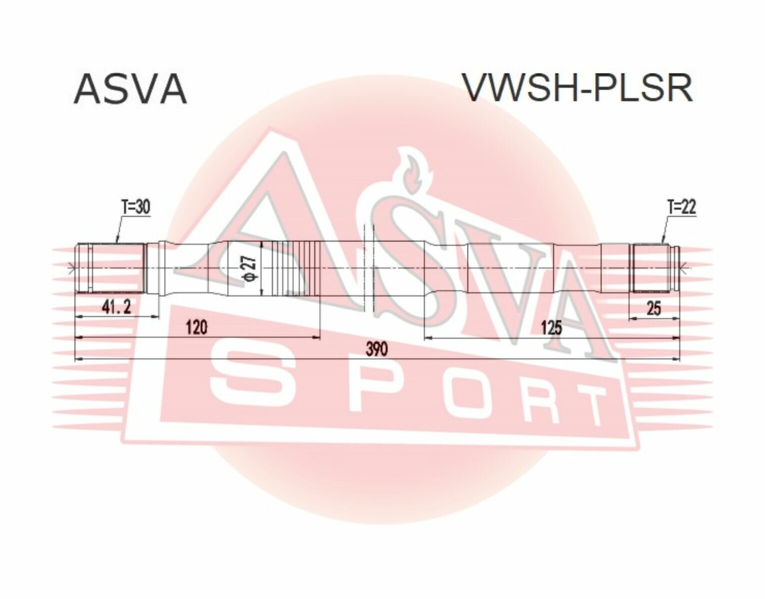 Полуось Правая(Asva Vwsh-Plsr)
