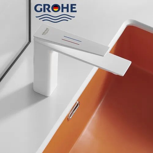GROHE Premium Смеситель для ванной комнаты Медный смеситель для раковины с горячей и холодной водой, матовый белый