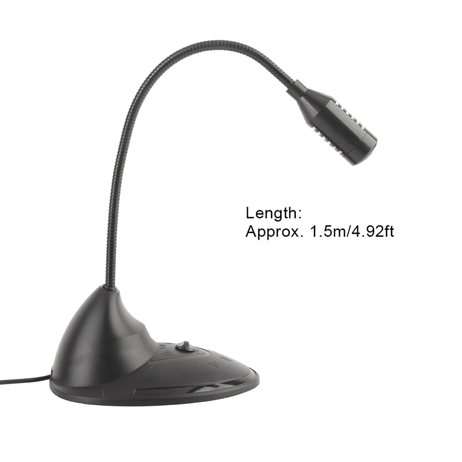 ABS Black Omnidirectional Directivity 3.5mm Plug Adjustable Tube Wired Notebook Computer Microphone — фото 1