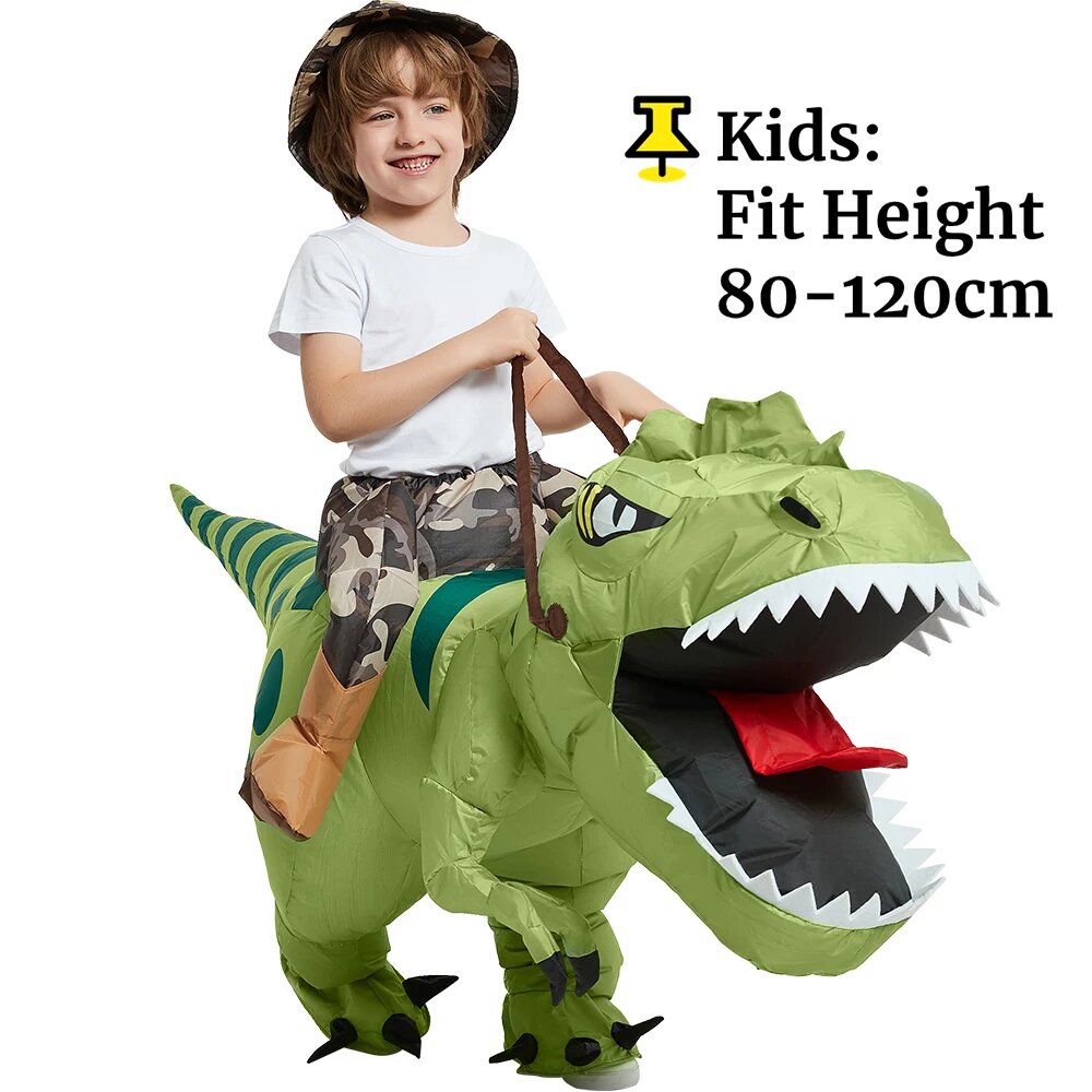 Надувной костюм динозавр Т-Рекс Fit Height 80-120cm